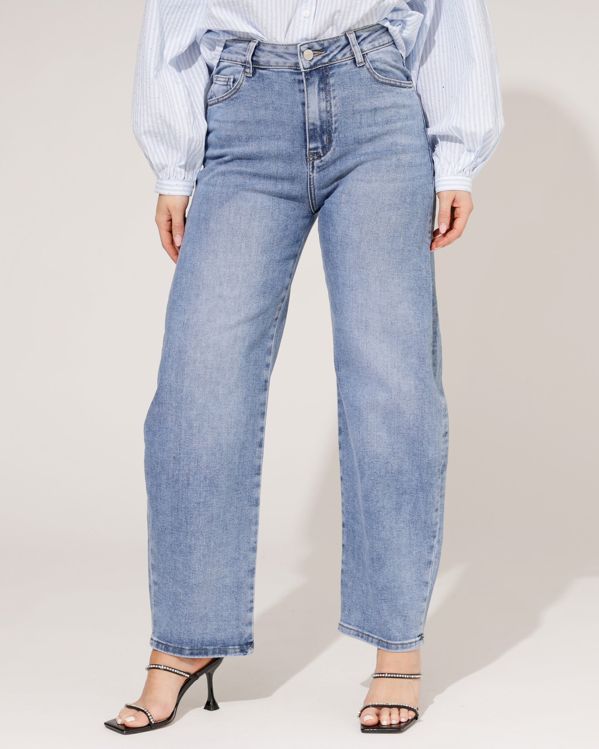 Hello Miss Barrel Jeans Savvy-2 Lichtblauw